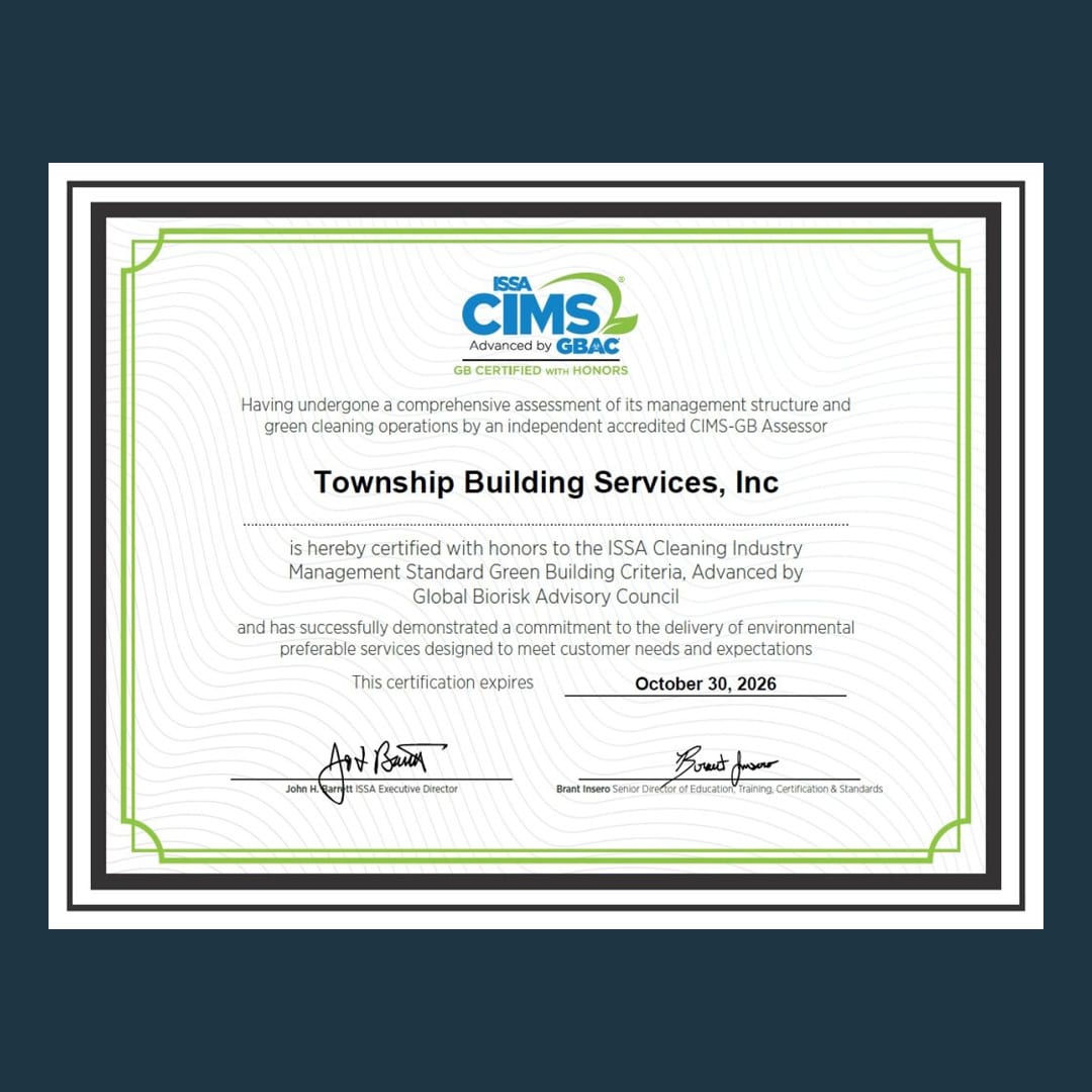 Township Achieves ISSA CIMS Certification Milestone